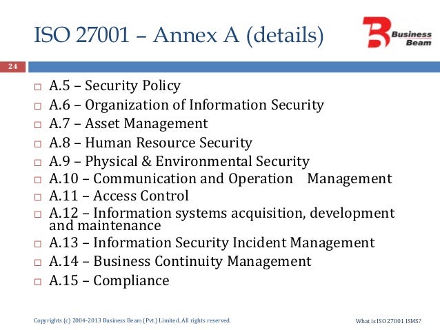 What is ISO 27001 ISMS