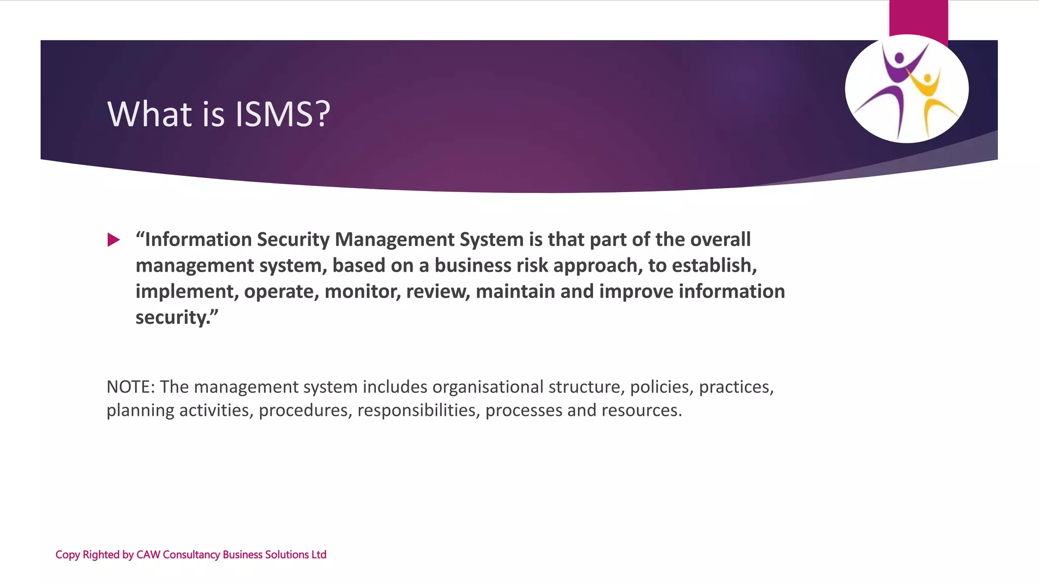 What is iso 27001 isms | PPTX