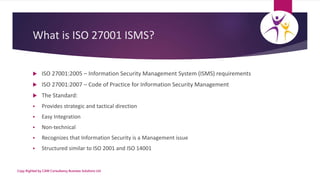 What is iso 27001 isms | PPTX