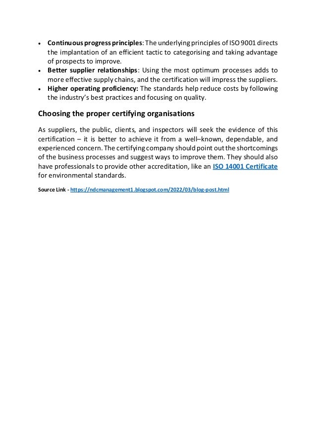 What is ISO 9001 & Why is it Important | PDF