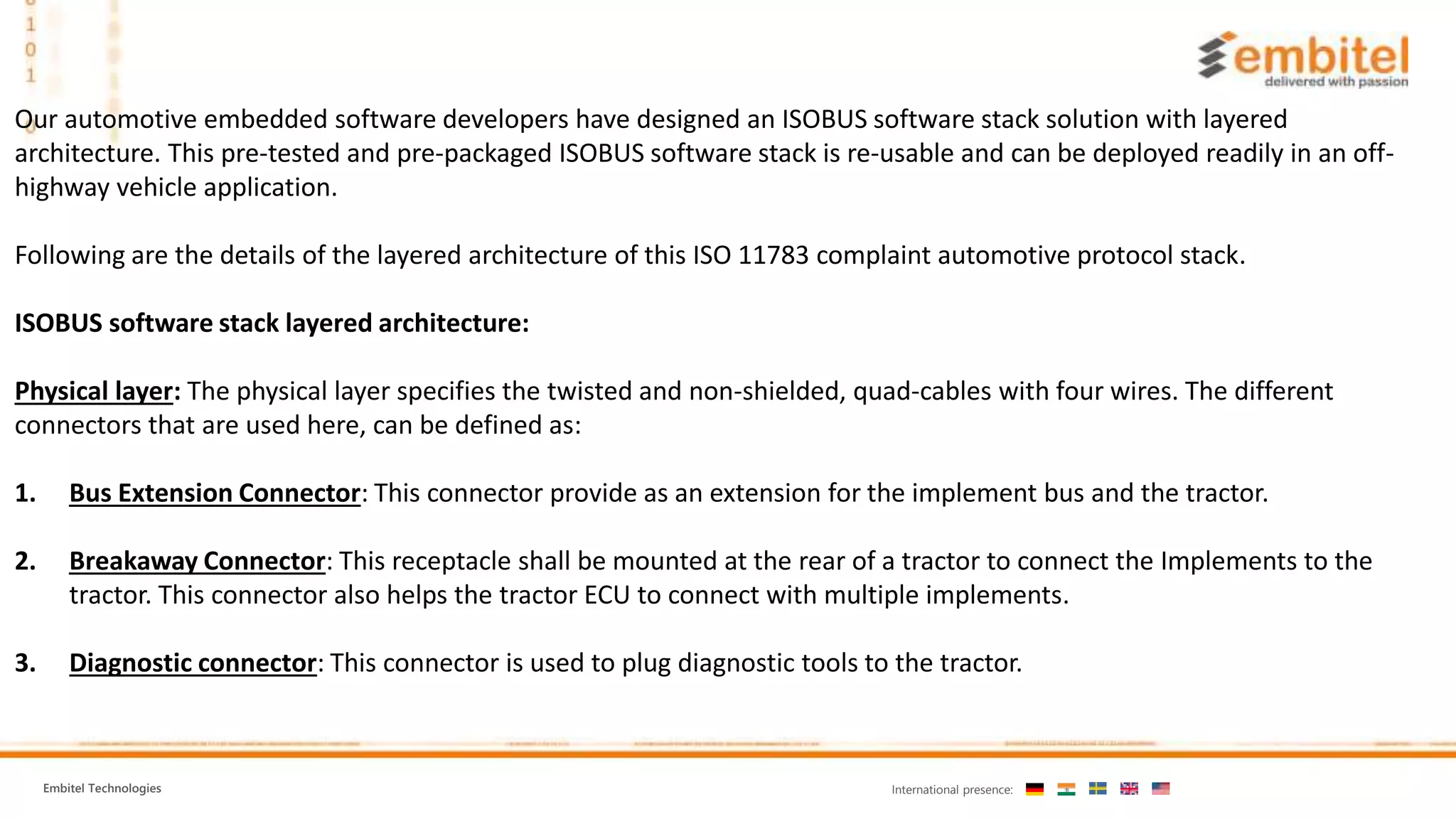 ISOBUS Software Stack Solution | PPTX