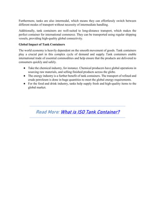 What is ISO Tank container.pdf | Logistics and Transportation Industry ...