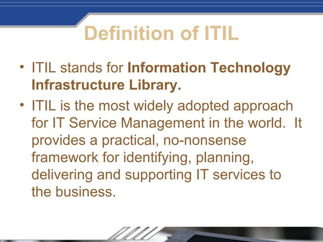 What is ITIL | PPT | IT and Internet Support | Internet