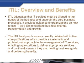 What is ITIL | PPT | IT and Internet Support | Internet