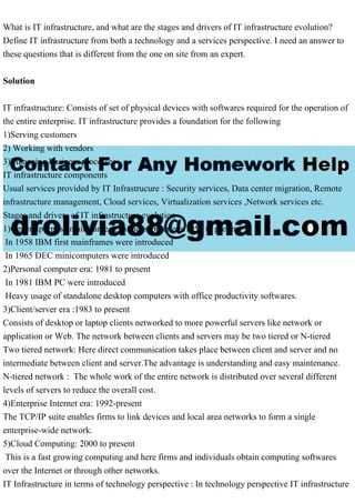 What is IT infrastructure, and what are the stages and drivers of IT.pdf