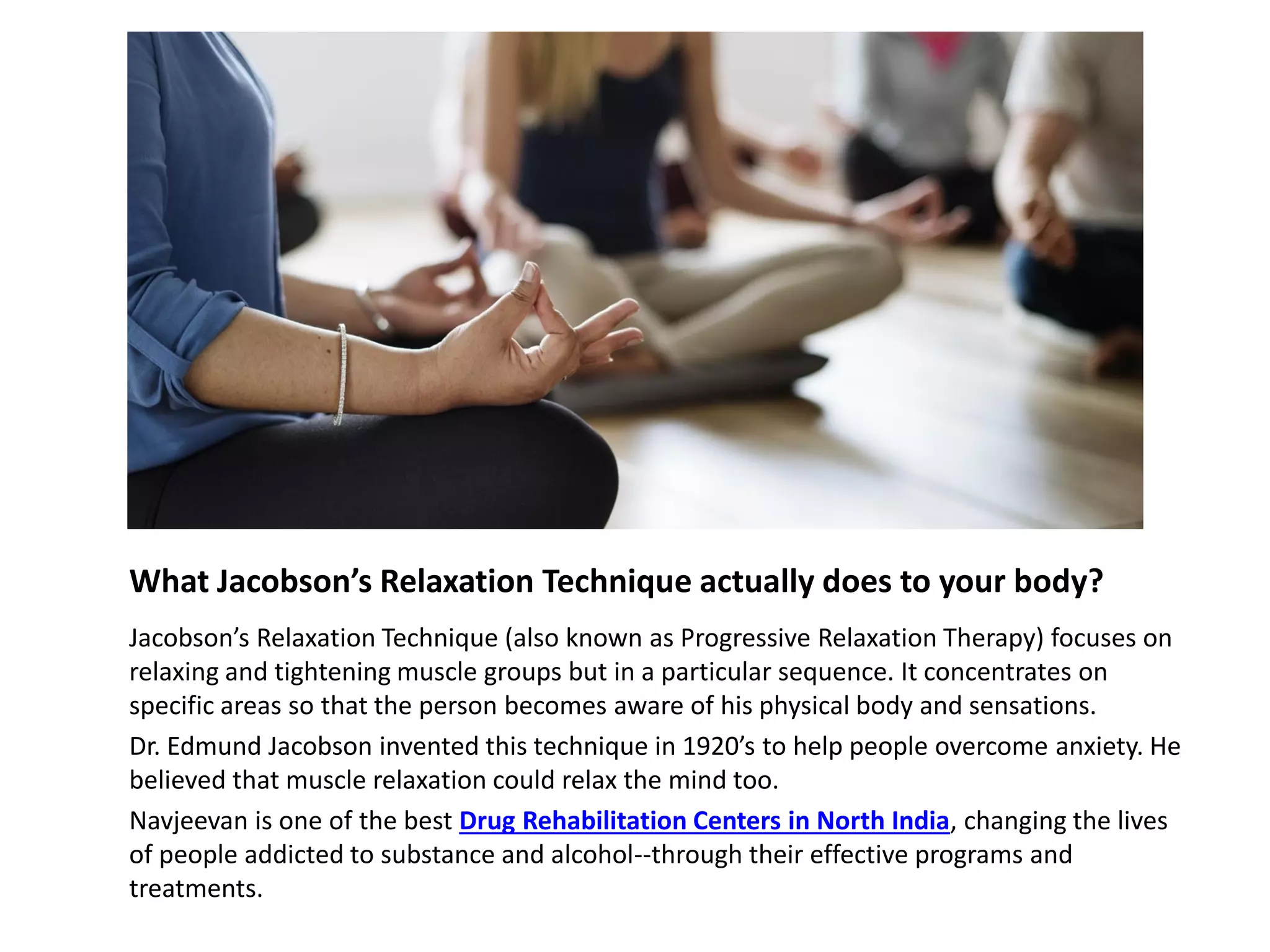What is jacobson's relaxation technique | PPT