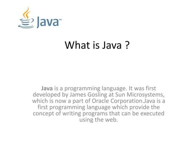 What is java? | PPTX