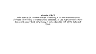 What is JDBC.pptx