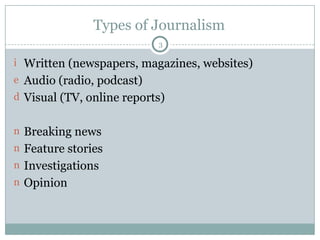 What is journalism | PPT