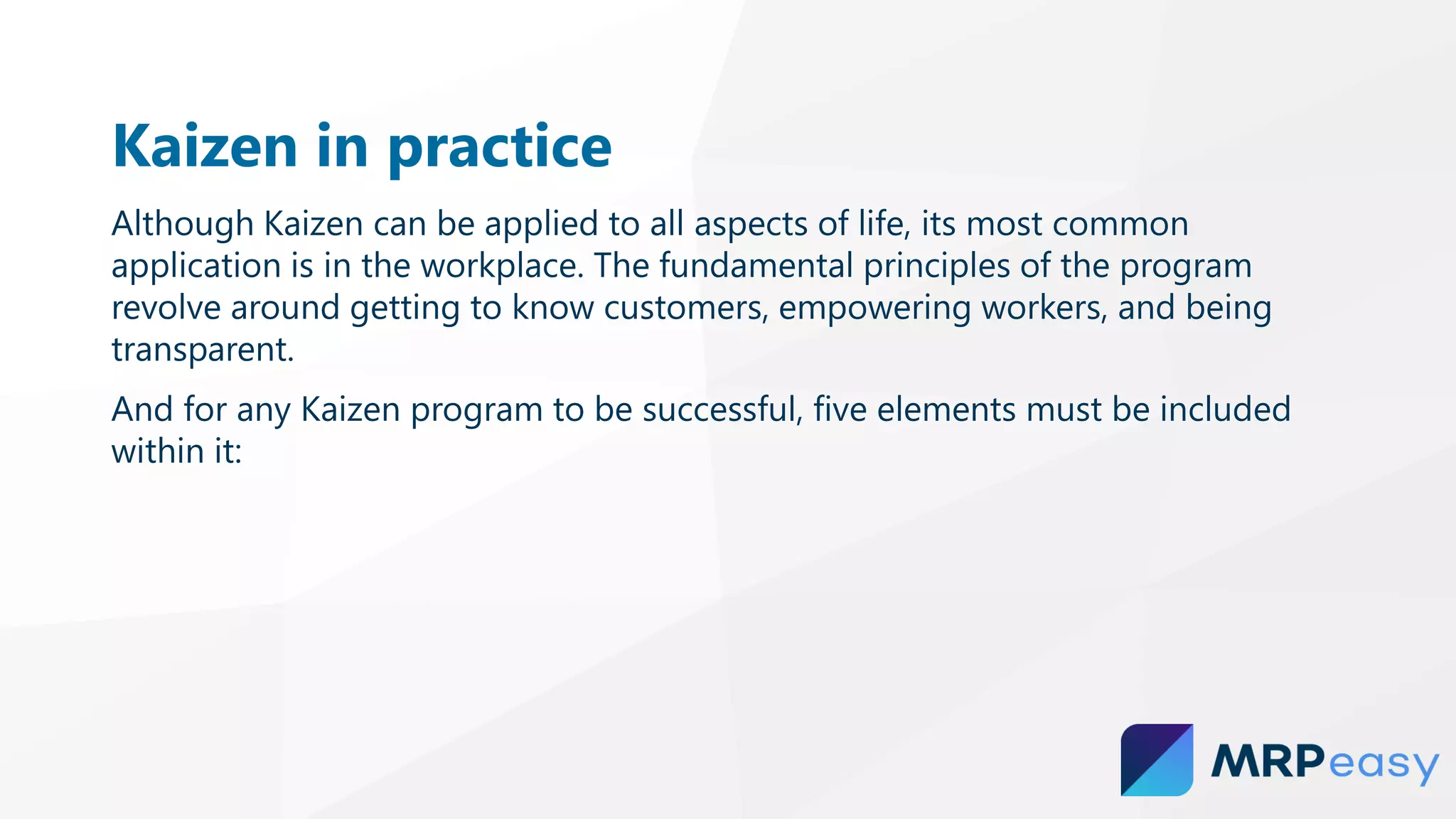 What is Kaizen - MRPeasy | PDF