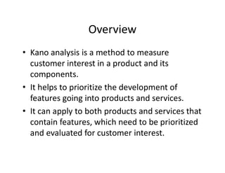 What is Kano Product Analysis Research Method | PPT