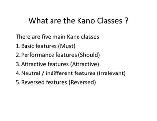What is Kano Product Analysis Research Method | PPT