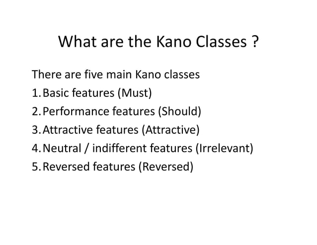 What is Kano Product Analysis Research Method | PPT
