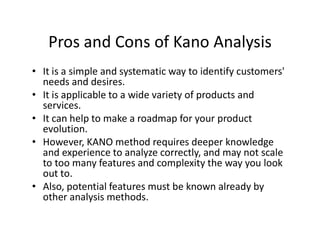 What is Kano Product Analysis Research Method | PPT
