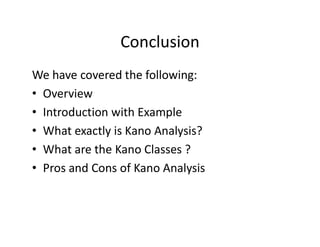 What is Kano Product Analysis Research Method | PPT