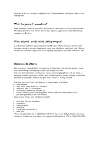 What is keppra | DOCX