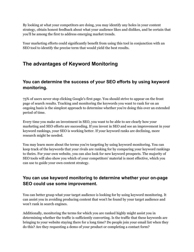 What is Keyword Monitoring.pdf | Web Development | Internet