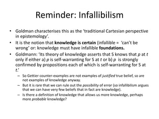 What is knowledge 2016 revision reliabilism | PPT