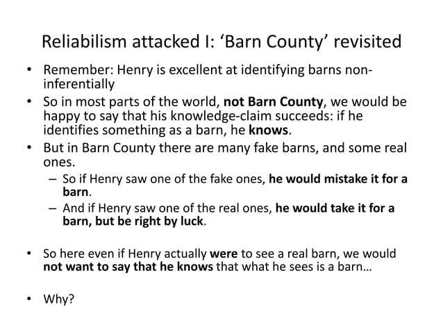 What is knowledge 2016 revision reliabilism | PPT