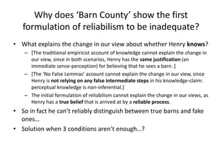 What is knowledge 2016 revision reliabilism | PPT