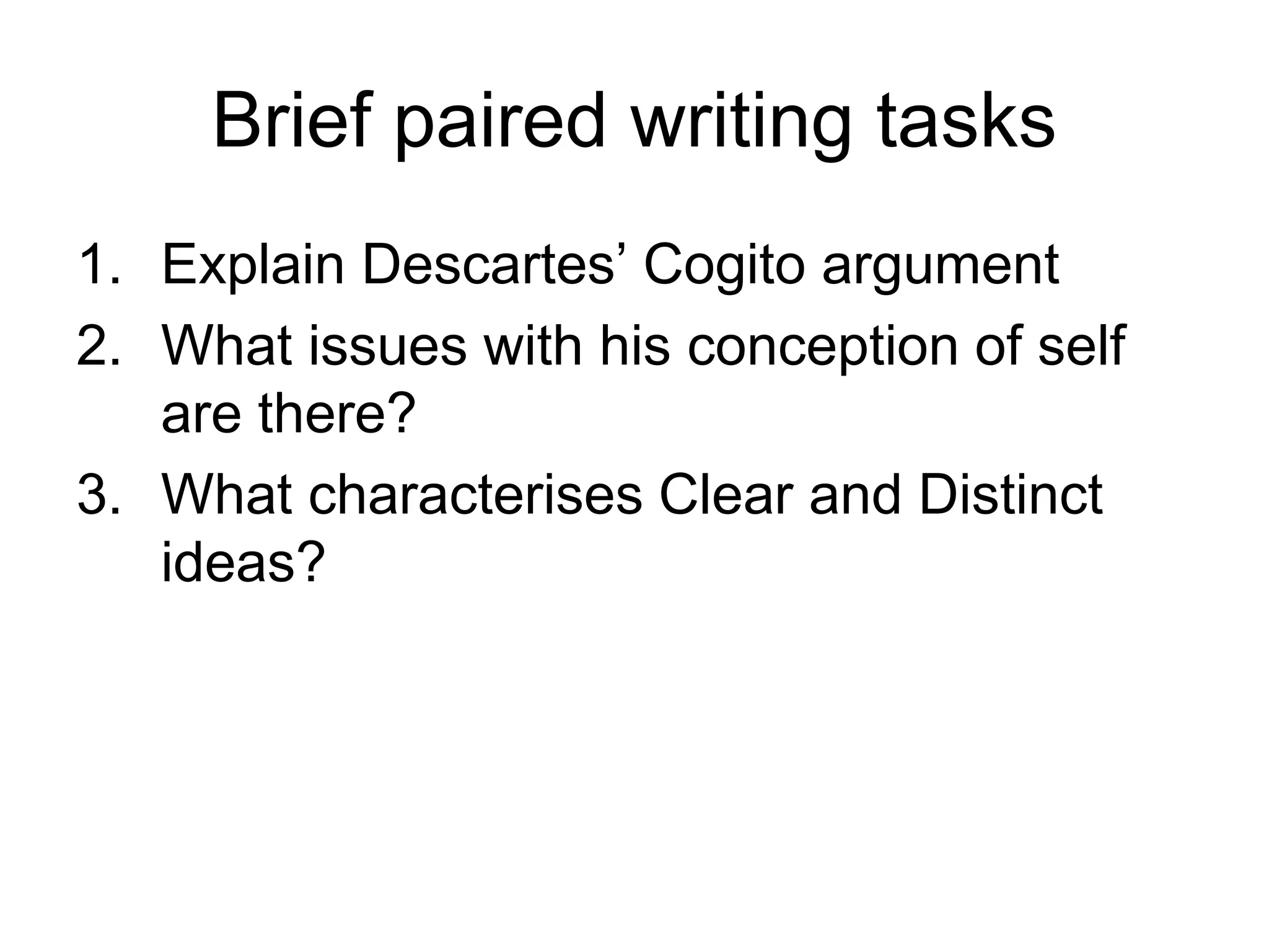 What is knowledge 2016 revision the cogito, the trademark argument | PPTX