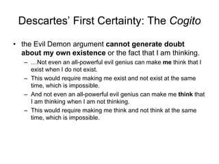 What is knowledge 2016 revision the cogito, the trademark argument | PPTX