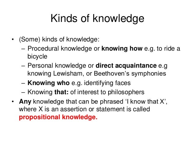 Knowledge Examples