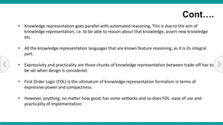 What is knowledge representation and reasoning ? | PPTX
