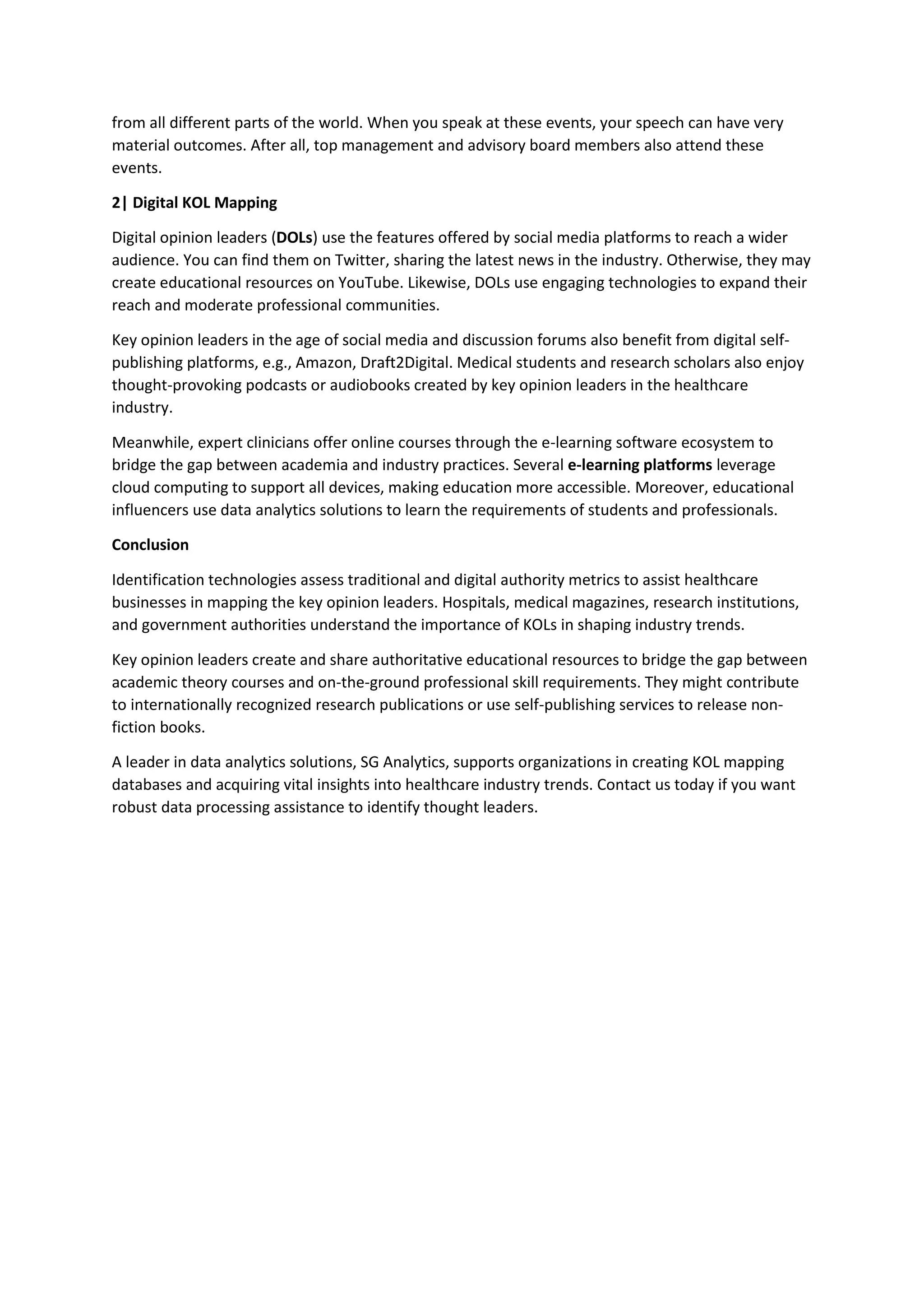 What is KOL Mapping in Healthcare | PDF