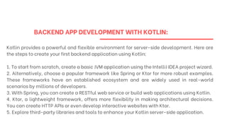 What is Kotlin.pdf | Programming Languages | Computing