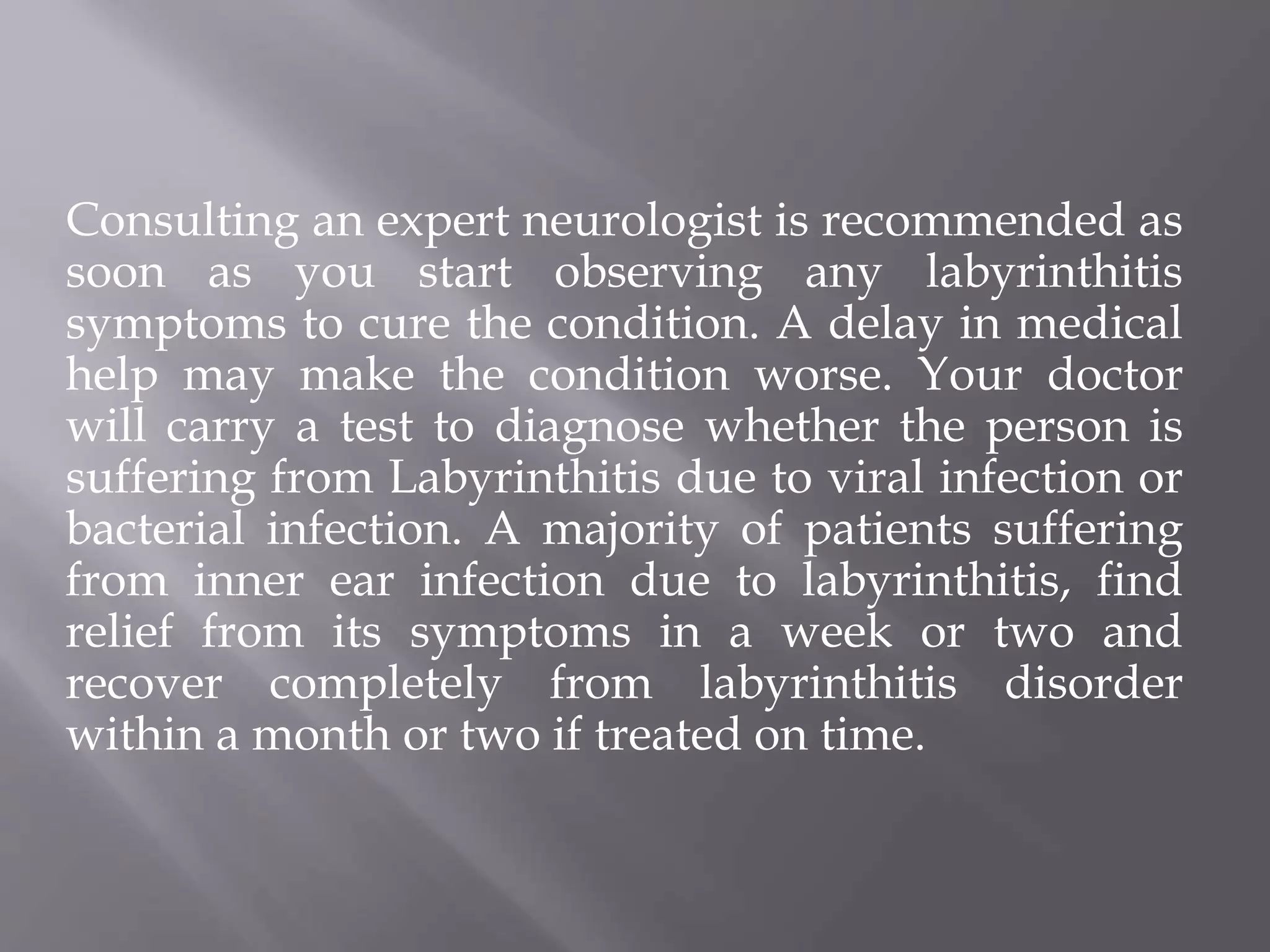 What is labyrinthitis | PPTX