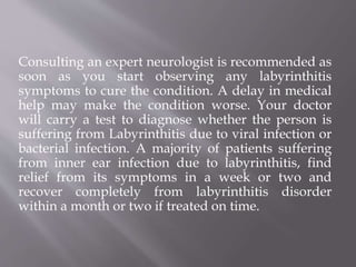 What is labyrinthitis | PPTX