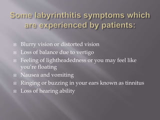 What is labyrinthitis | PPTX