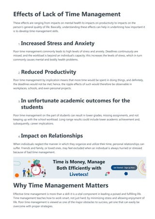 What is Lack of Time Management Understanding the Problem and Finding ...