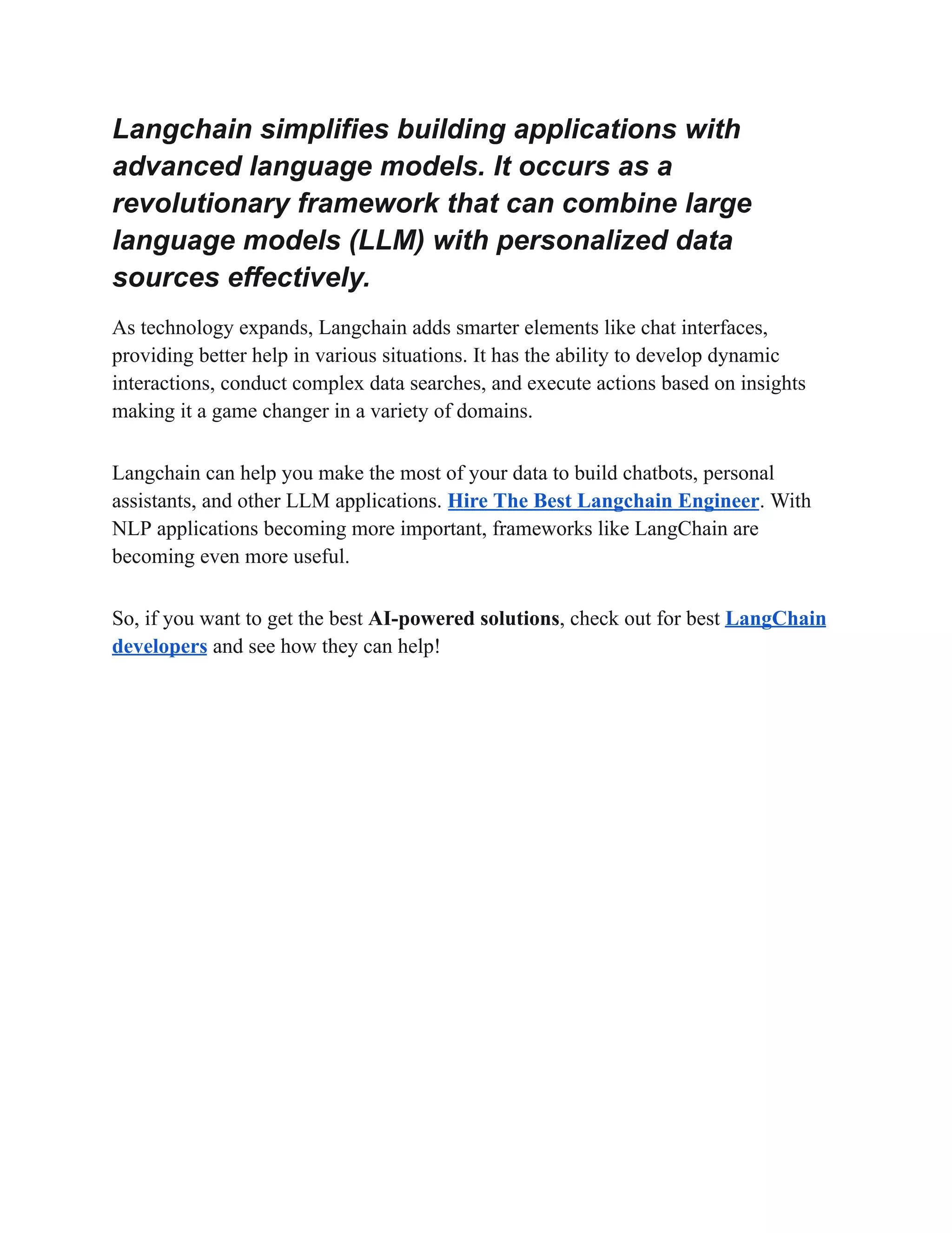 What is langchain | PDF