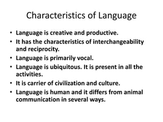 What is language | PPTX | Science