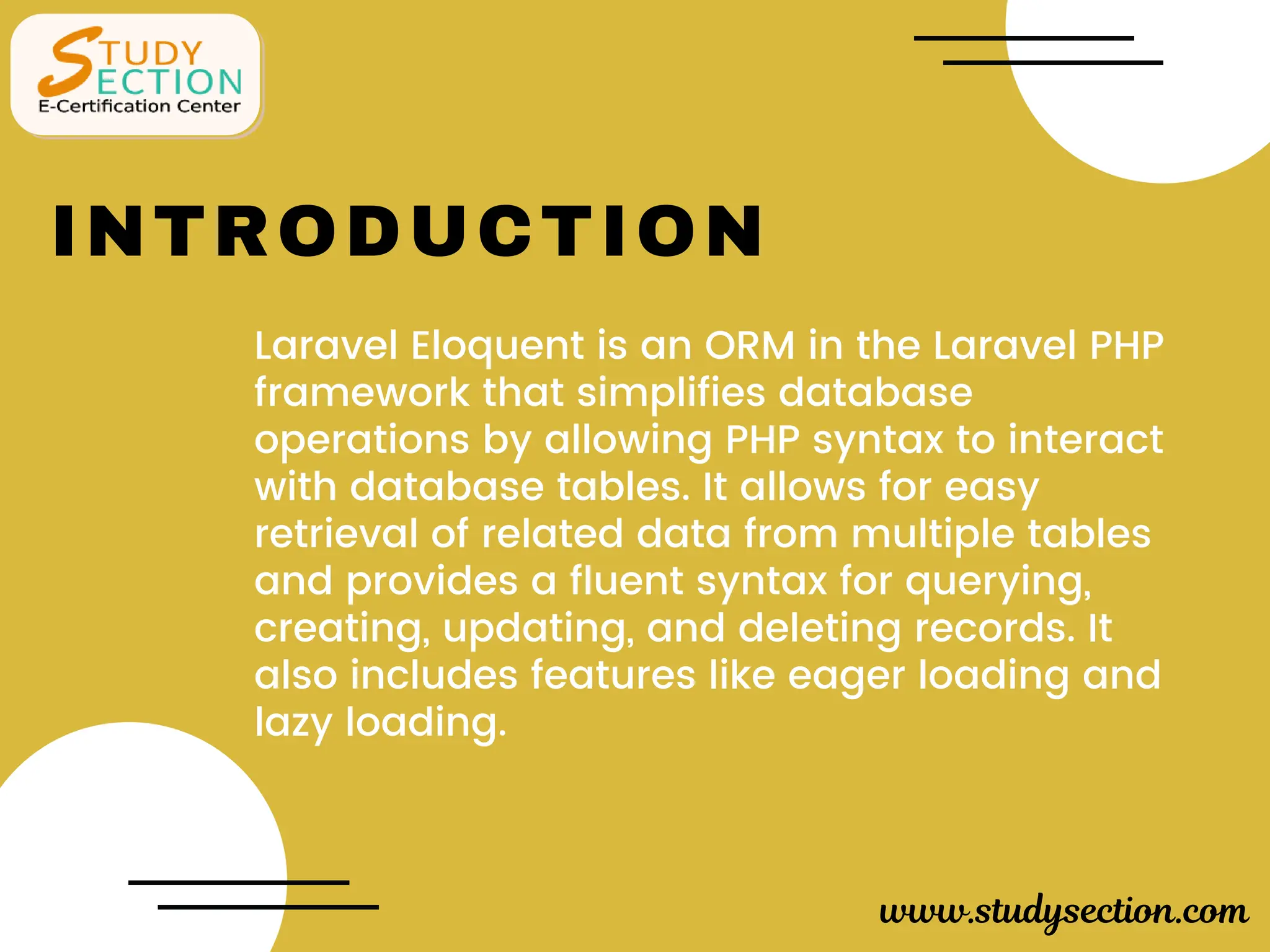 Laravel Eloquent: Empowering Database Interactions with Elegance | PPT