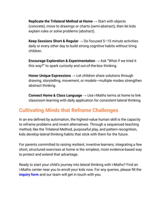 Why Lateral Thinking Matters for Your Child’s Future | PDF