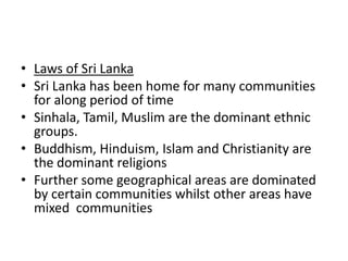 What is law and introduction to law in Sri Lanka | PPTX