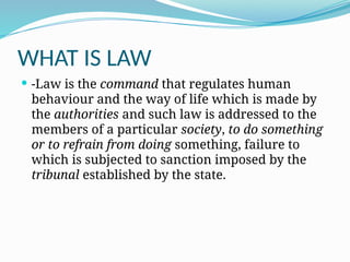 MLS Introduction to Legal System - What is law (1).pptx