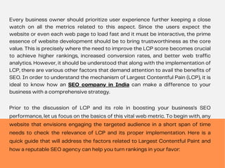 What Is LCP & Why Is It Important For Seo | PDF | Web Development ...