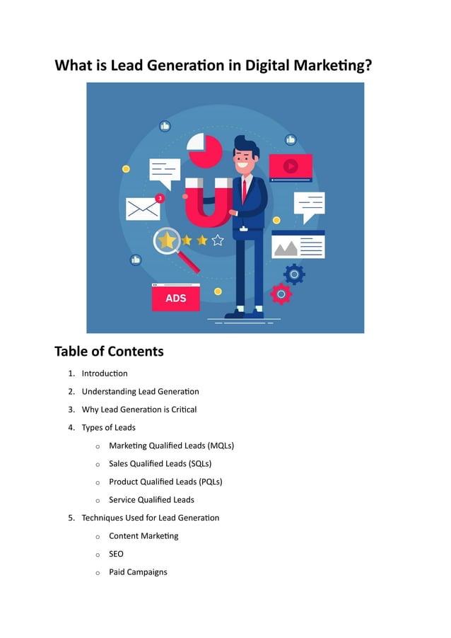 What is Lead Generation in Digital Marketing | PDF
