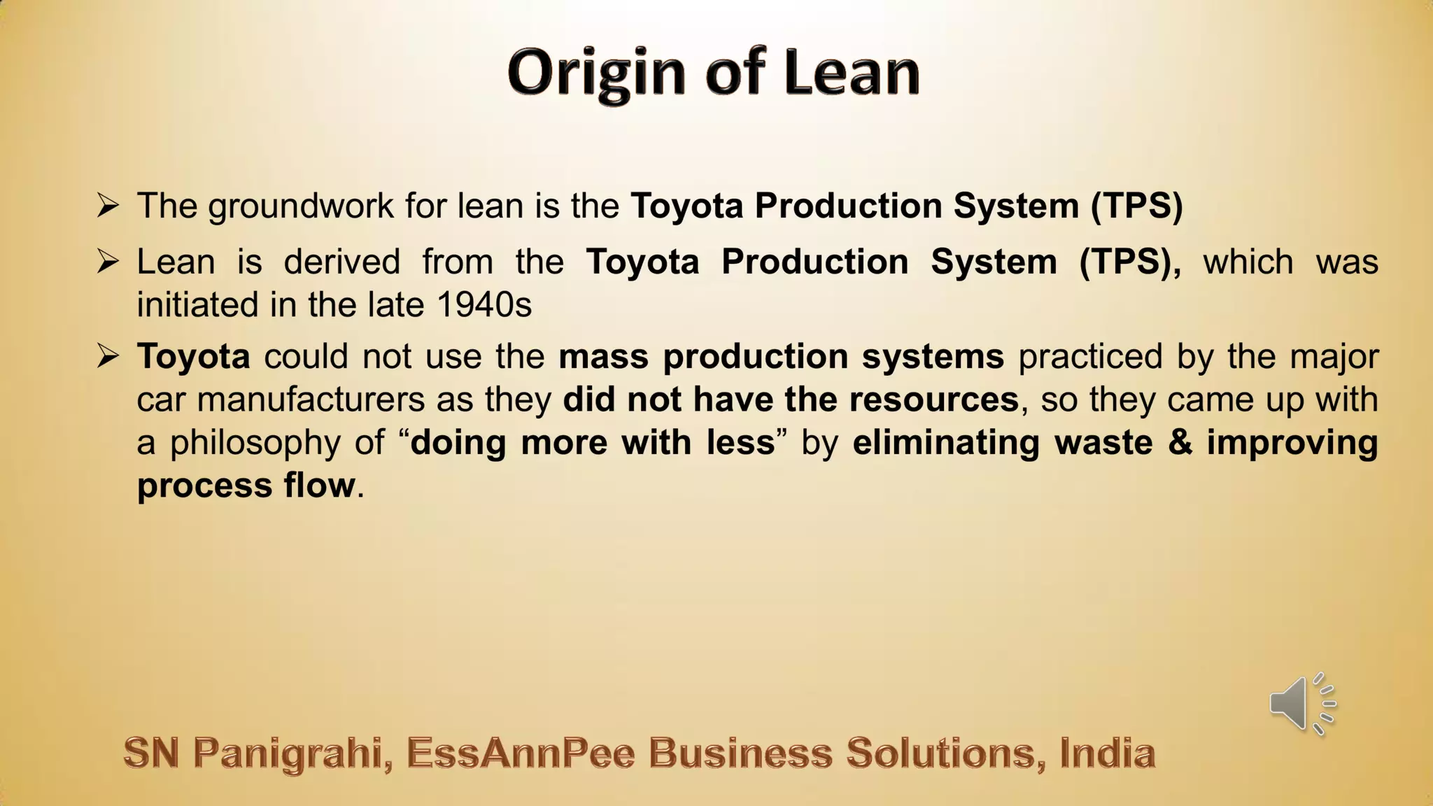 What is Lean? Understanding Lean Principles by SN Panigrahi | PPT