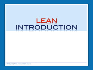 LEAN: A Powerful Introduction | PPT