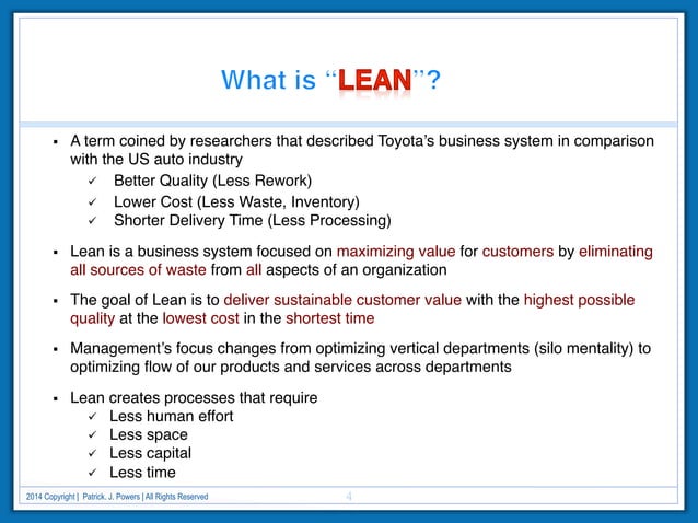 LEAN: A Powerful Introduction | PPT