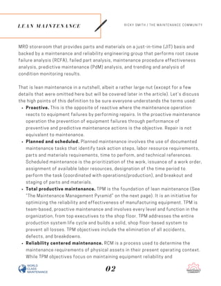 What is Lean Maintenance | PDF