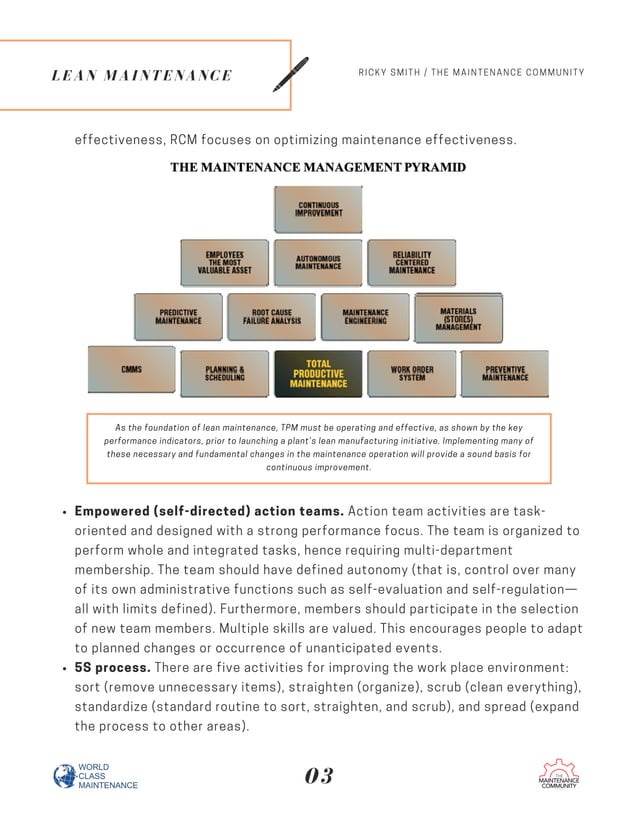 What is Lean Maintenance | PDF