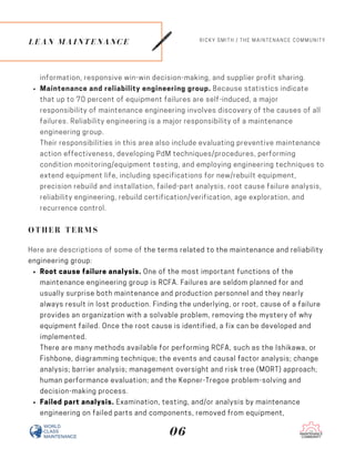 What is Lean Maintenance | PDF