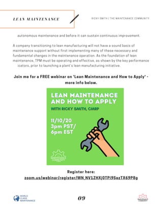 What is Lean Maintenance | PDF