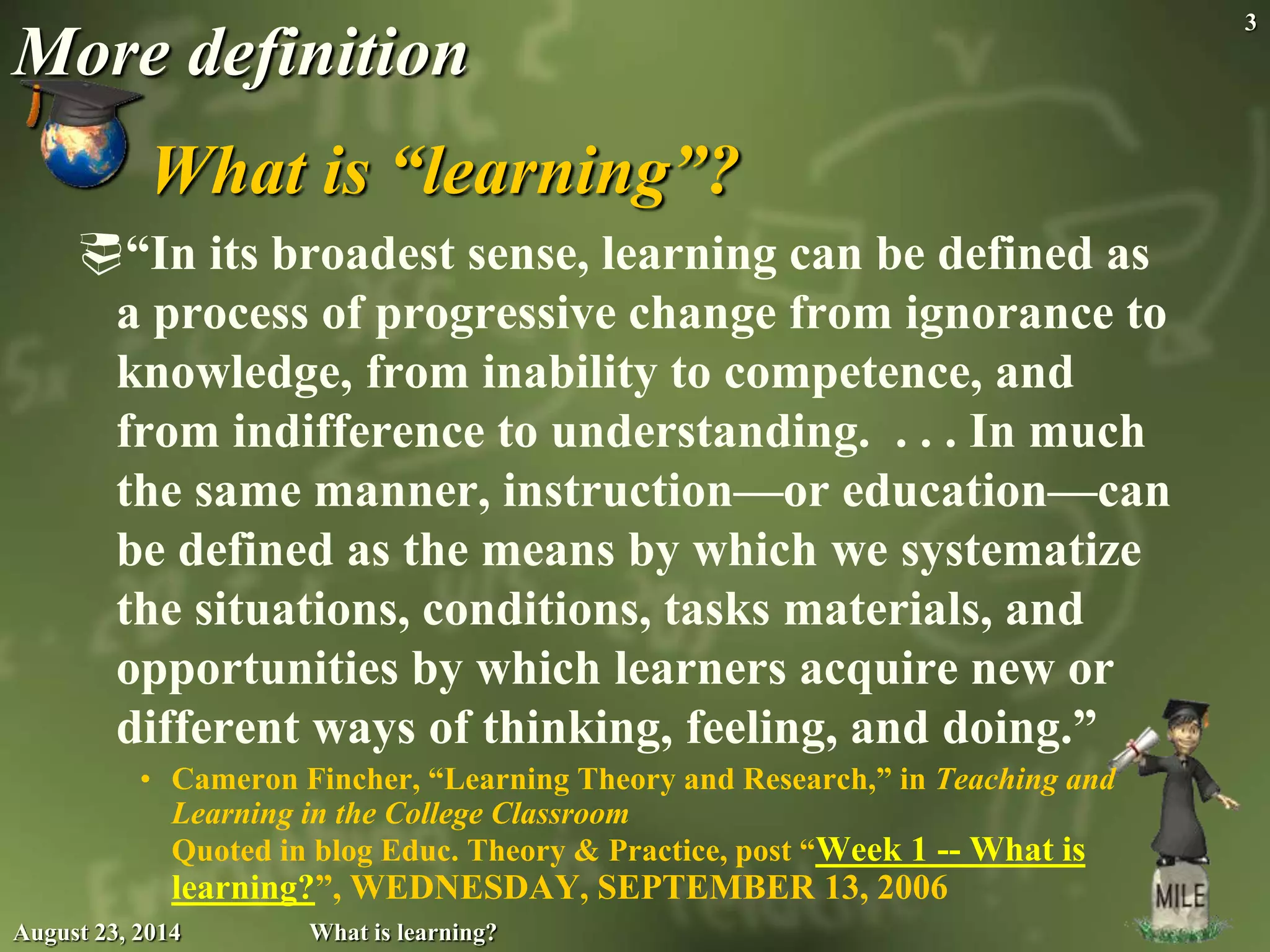 What is learning? | PPTX